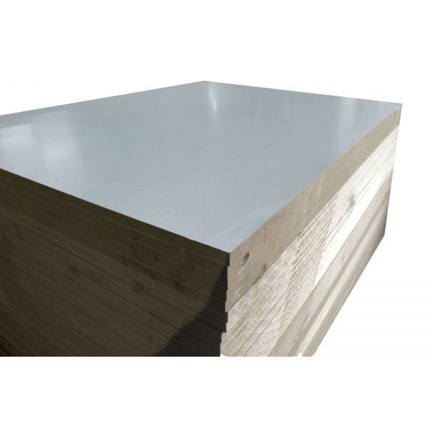FIBREBOARD 4 X 8 X 18MM SWS WHITE LAMINATED 2SIDE