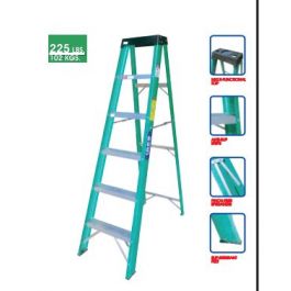 LADDER FIBERGLASS INCO COMMERCIAL STEP 6FT