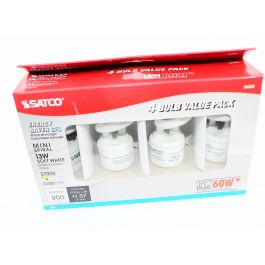 BULB SATCO 4PC MINI SPIRAL 6235